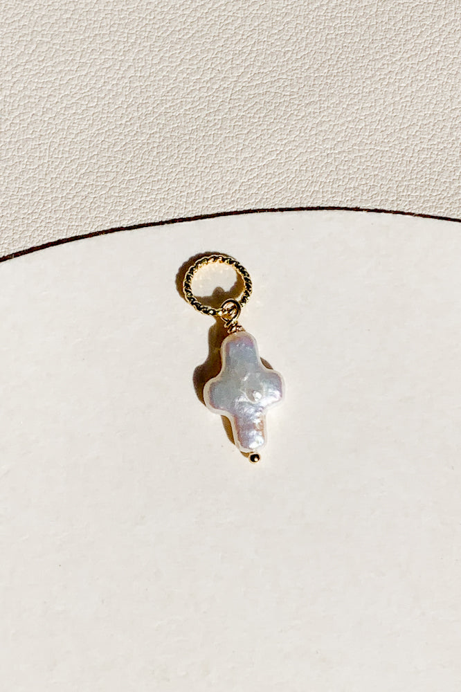 Cross Freshwater Pearl Charm – SSFW